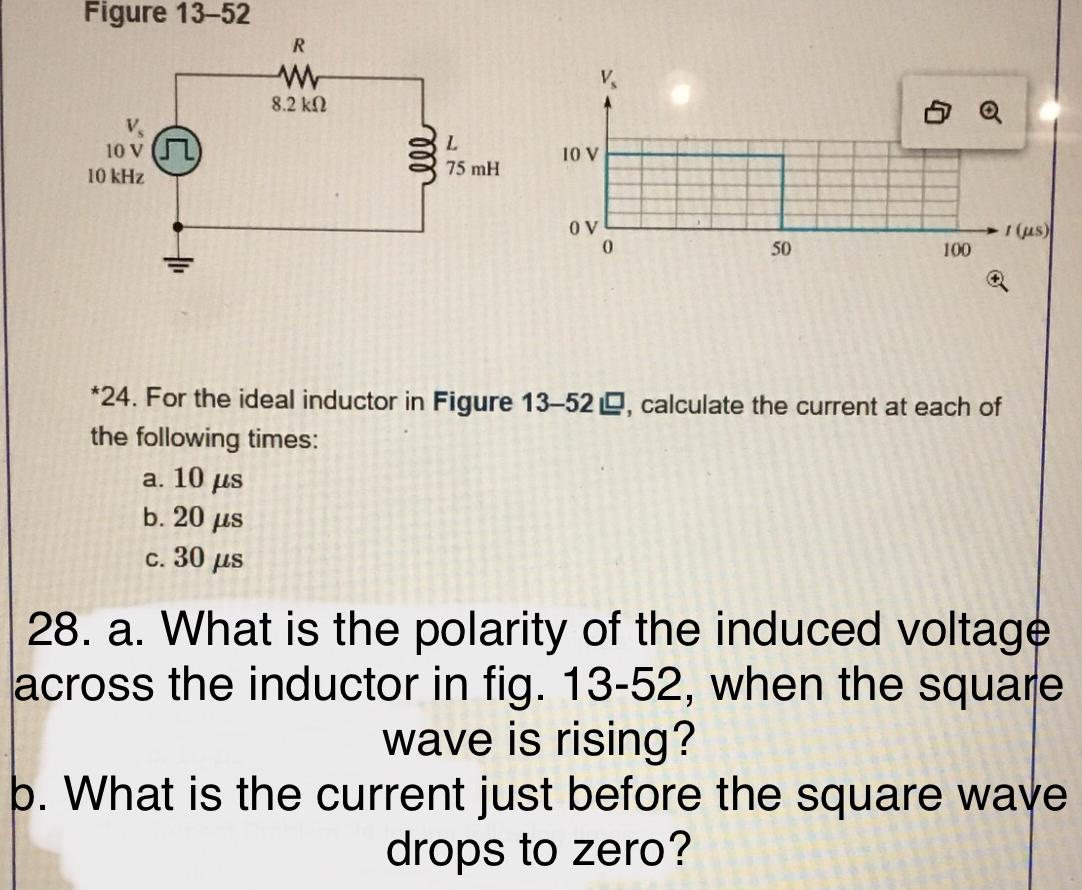 Solved 24 For The Ideal Inductor In Figure 13 52 모