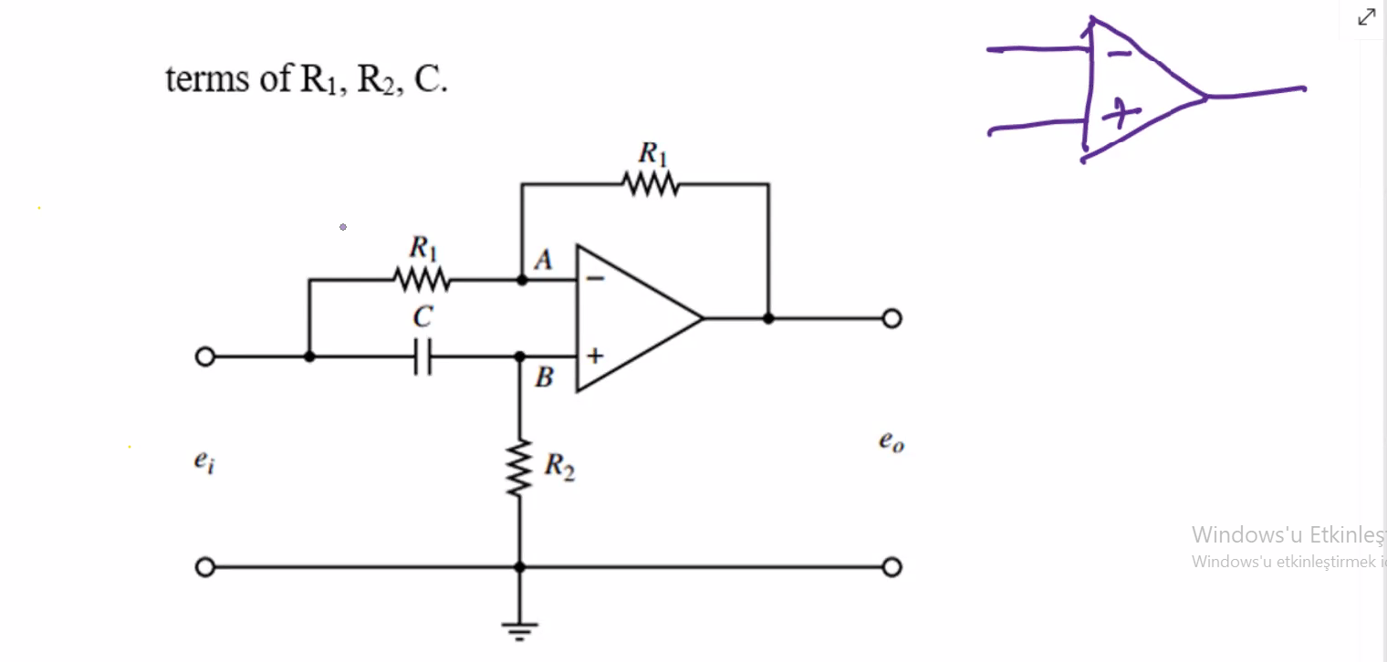 Solved terms of R1,R2,C. | Chegg.com