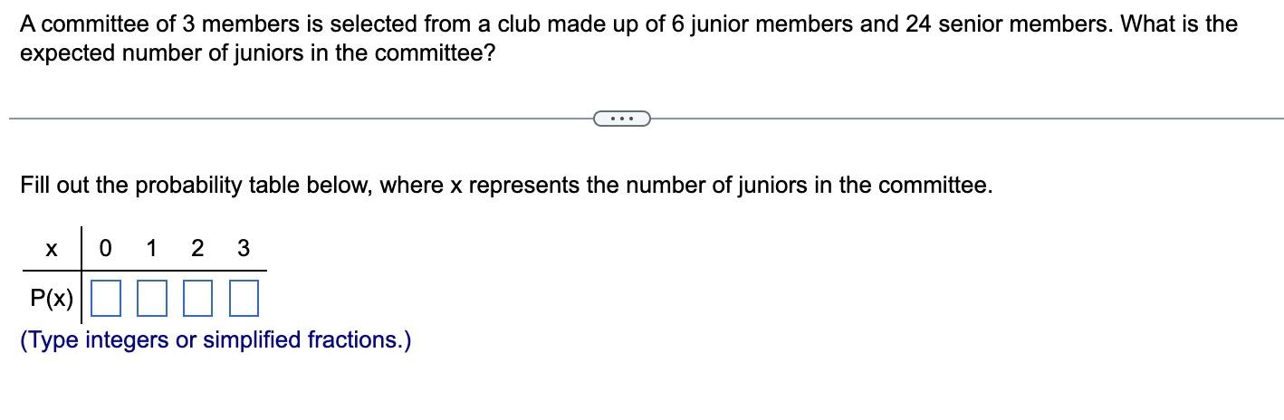 Solved A committee of 3 members is selected from a club made | Chegg.com