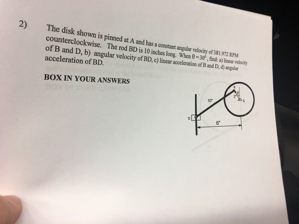 Solved The disk shown is pinned at A and has a constant | Chegg.com