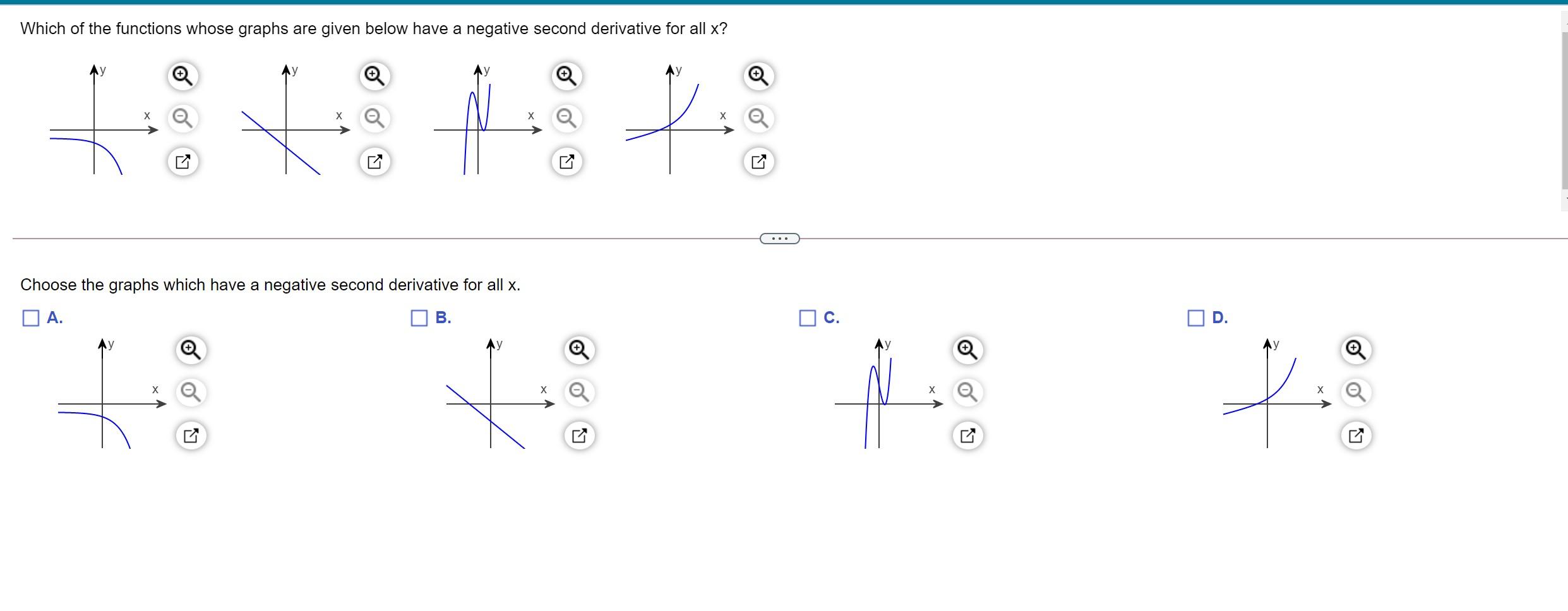 Solved Which of the functions whose graphs are given below | Chegg.com