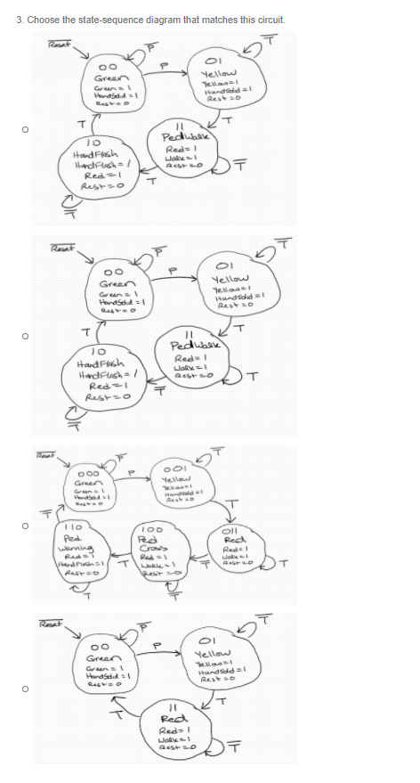 Solved Use the following State Machine Circuit to answer the | Chegg.com
