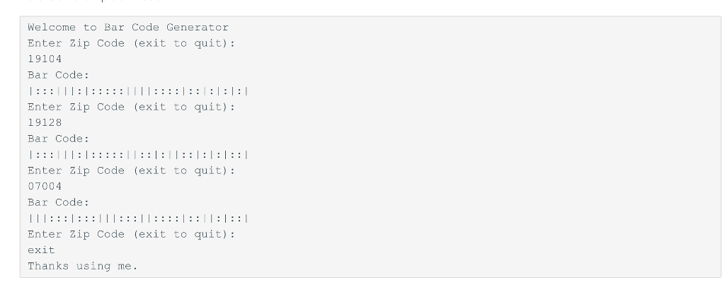 Solved The United States Postal Services uses Bar Codes to | Chegg.com