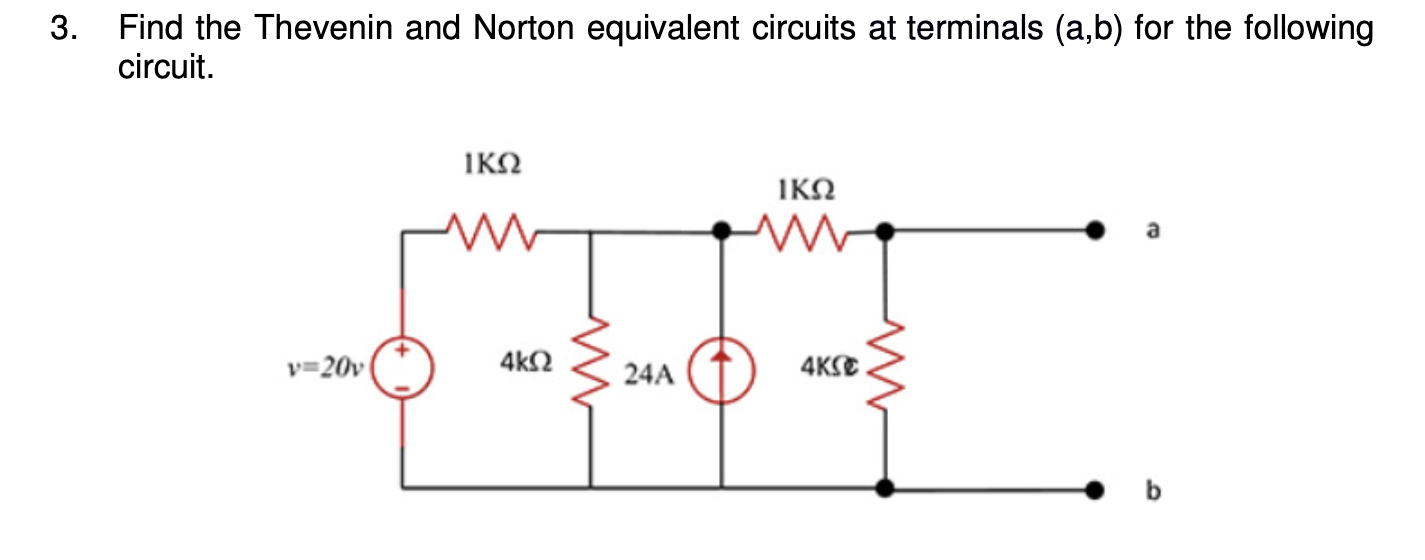 Solved Find the Thevenin and Norton equivalent circuits at | Chegg.com