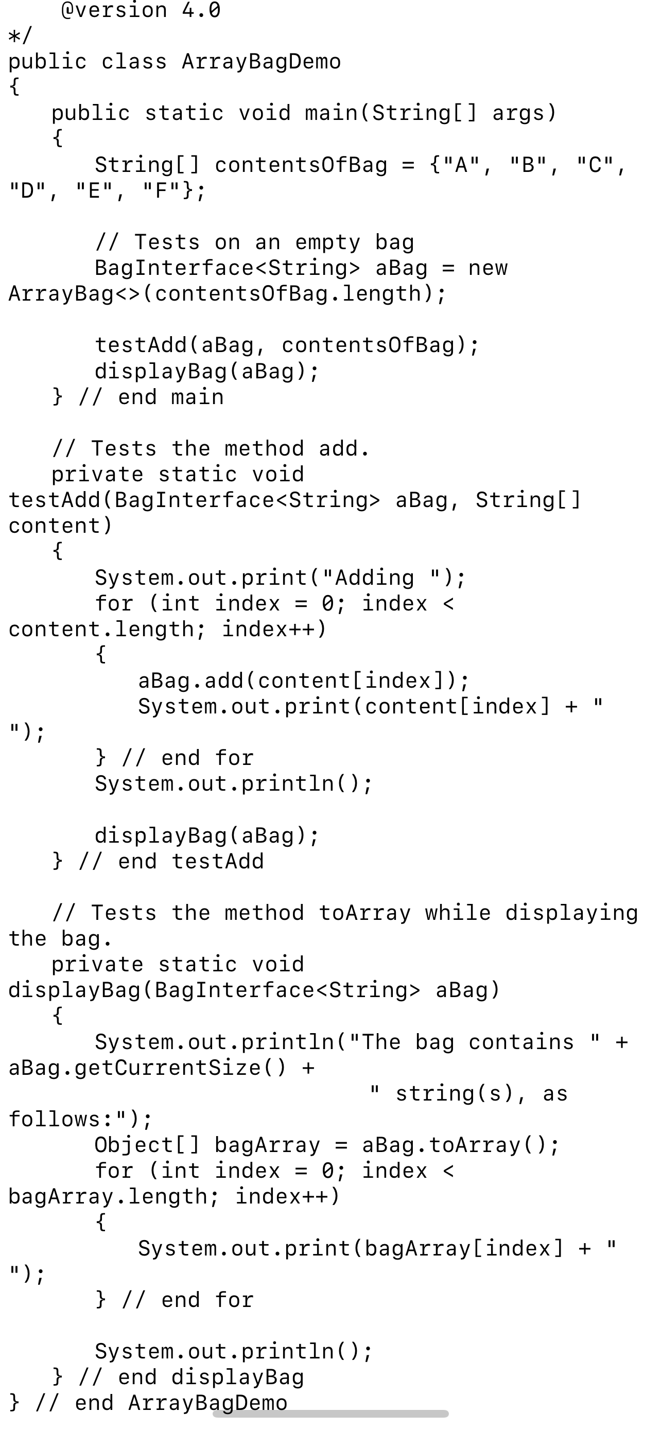Solved I have the airBag and the BagInterface.java. I have | Chegg.com
