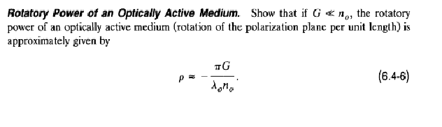 Solved Rotatory Power of an Optically Active Medium. Show | Chegg.com