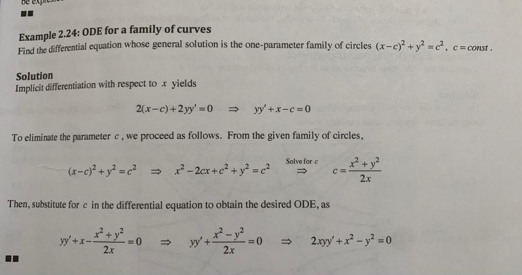 Solved Derive the differential equation corresponding to the | Chegg.com