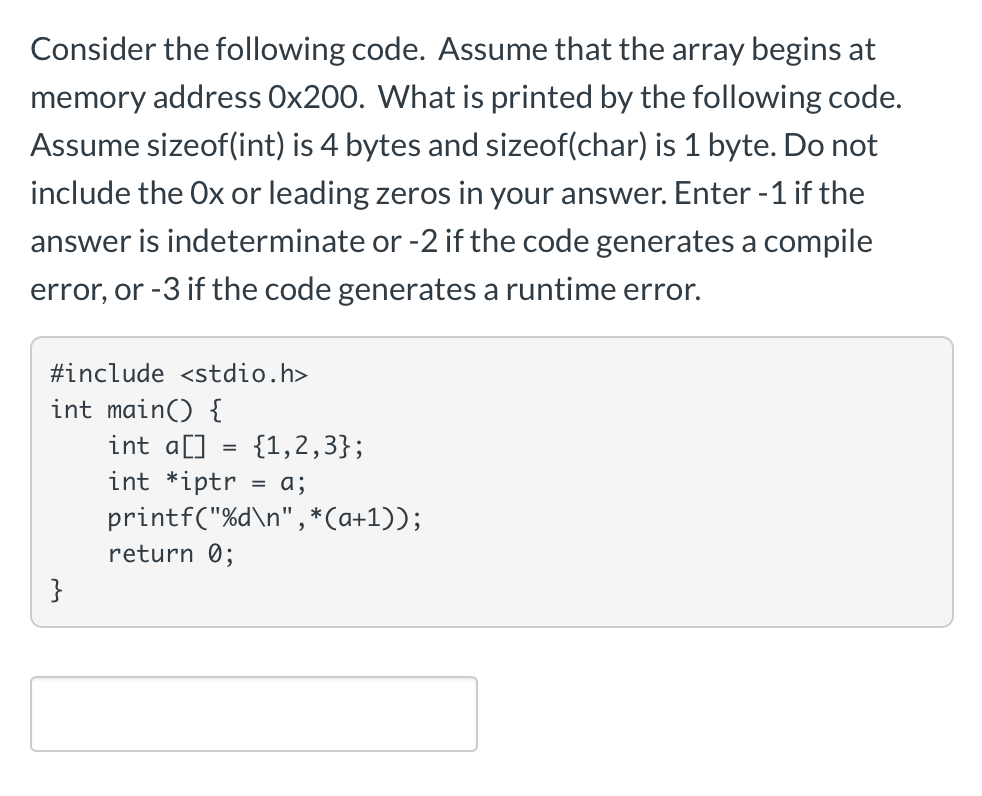 Solved Consider the following code. Assume that the array | Chegg.com