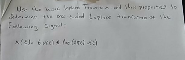 Solved Use the basic laplace Transform determine the | Chegg.com