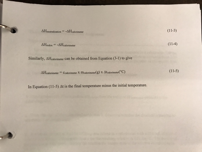 Solved Thermochemistry Prelaboratory Assignment Name and | Chegg.com
