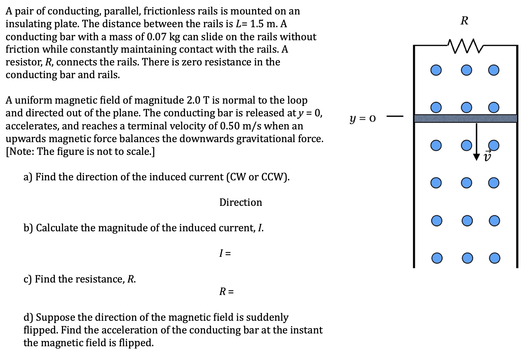 Solved A pair of conducting, parallel, frictionless rails is | Chegg.com