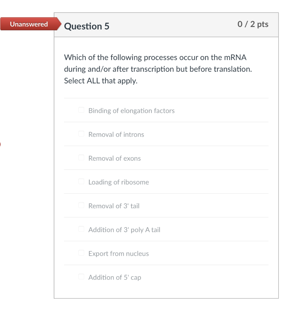 Solved Transcription involves synthesis of using as a | Chegg.com