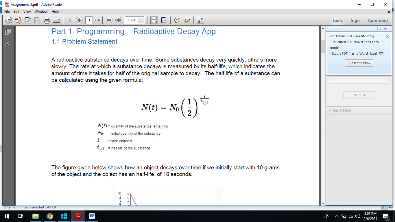 Solved Assignment_2.pdf - Adobe Reader File Edit View Window | Chegg.com
