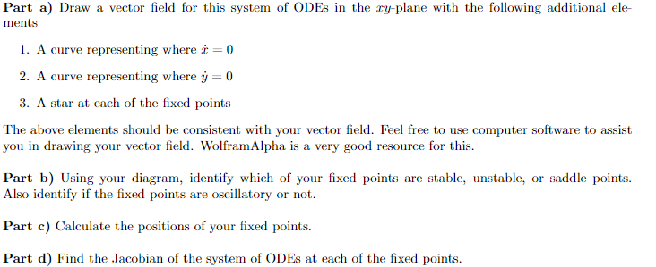 Solved Consider the following system of linear ODEs: | Chegg.com