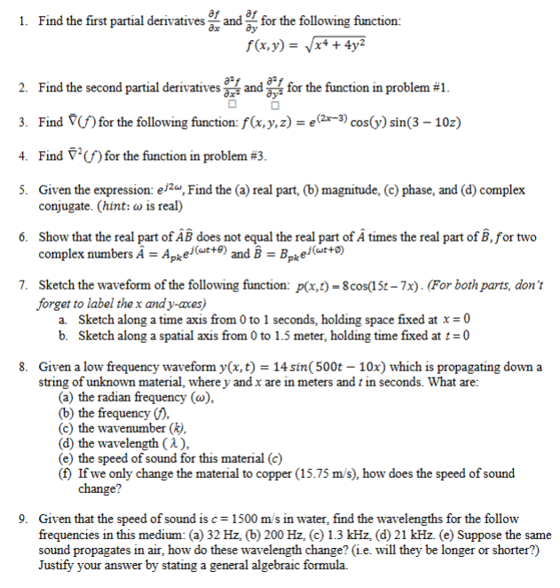 Solved Find the first partial derivatives delfdelx ﻿and | Chegg.com