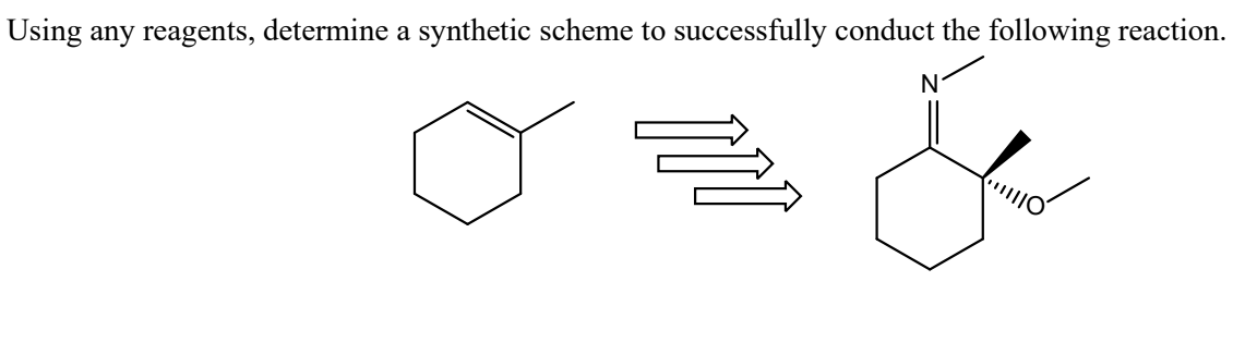 Solved Using any reagents, determine a synthetic scheme to | Chegg.com