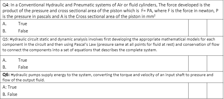 Solved Q4: In a Conventional Hydraulic and Pneumatic systems | Chegg.com