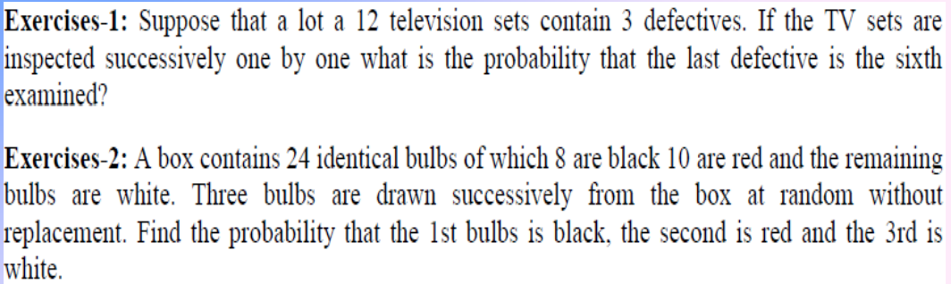 Solved Exercises-1: Suppose that a lot a 12 television sets | Chegg.com