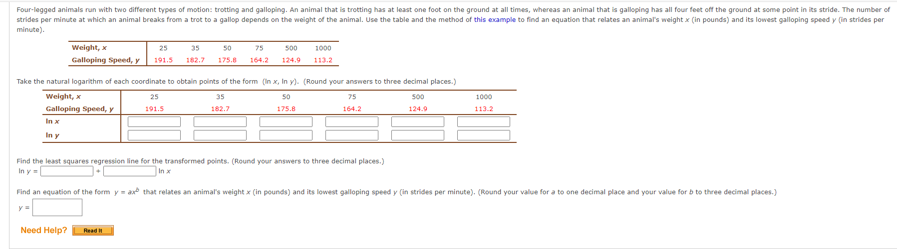 Solved Four-legged animals run with two different types of | Chegg.com