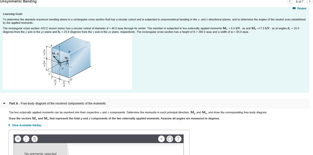 Solved Unsymmetric Bending 6 of 7 Review Learning Goal: To | Chegg.com
