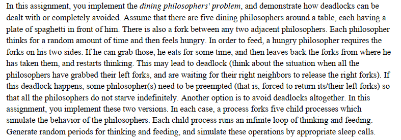 Solved In this assignment, you implement the dining | Chegg.com