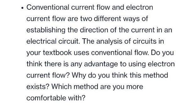 Solved • Conventional current flow and electron current flow | Chegg.com