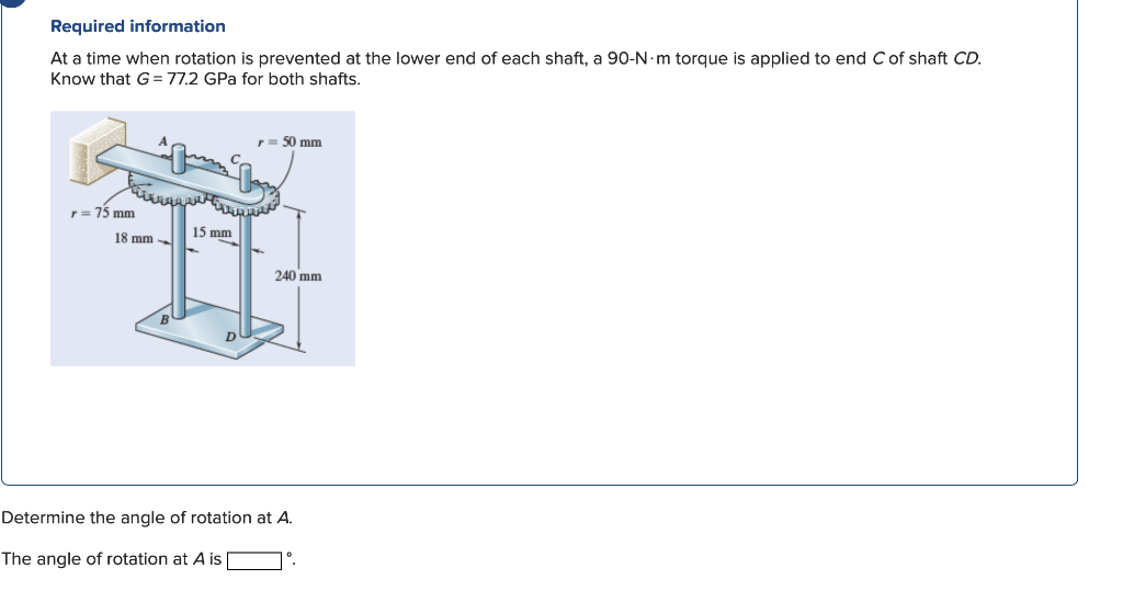 Solved Required information At a time when rotation is | Chegg.com
