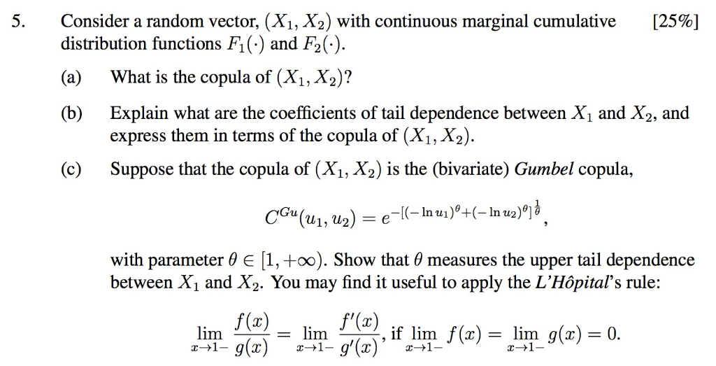 Consider a random vector, (X1, X2) with continuous | Chegg.com