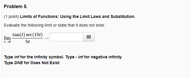 Solved Problem 5 1 Point Limits Of Functions Using The Chegg