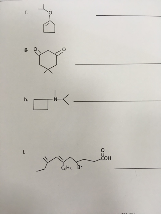 Solved 1. Using IUPAC rules, name the following organic | Chegg.com