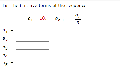 Solved Find a formula for the general term a, of the | Chegg.com