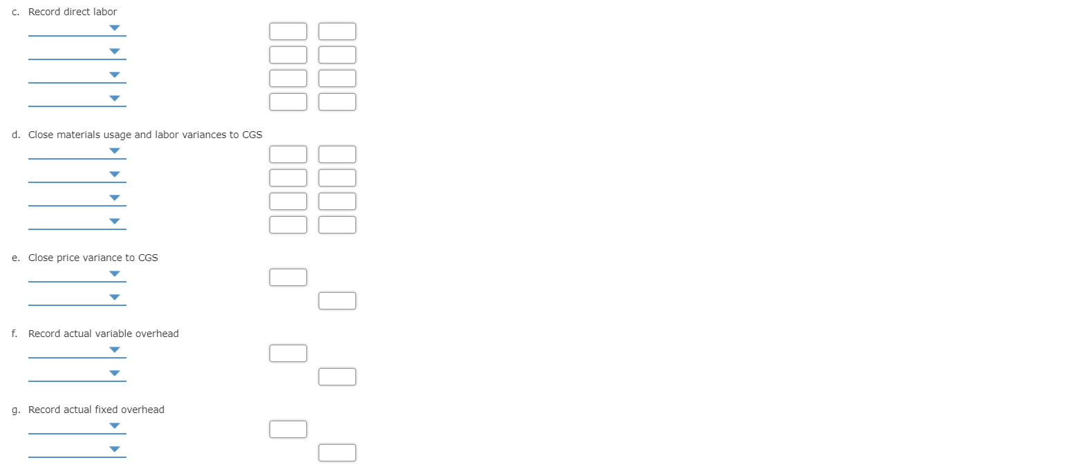 Solved Basic Variance Analysis, Revision of Standards, | Chegg.com