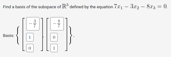 Solved Find a basis of the subspace of R3 defined by the | Chegg.com
