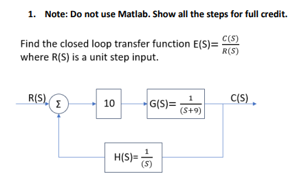 Note: Do not use Matlab. Show all the steps for full | Chegg.com