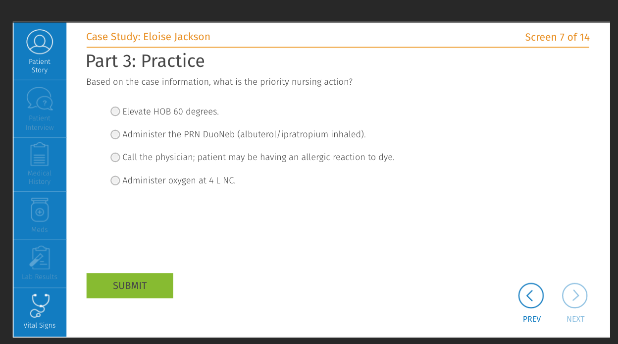 Case Study: Eloise Jackson Screen 7 of 14 Patient | Chegg.com