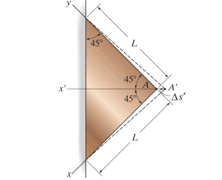 Solved The triangular plate is fixed at its base, and A | Chegg.com
