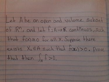Solved Let A be an open and volume subset. of Rn, and let f: | Chegg.com