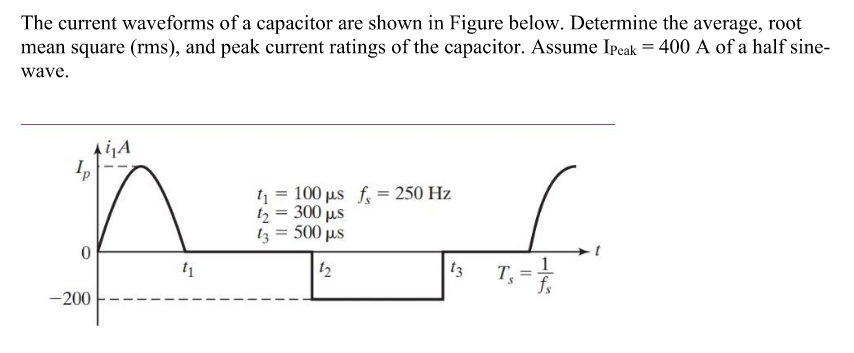 Solved The current waveforms of a capacitor are shown in | Chegg.com