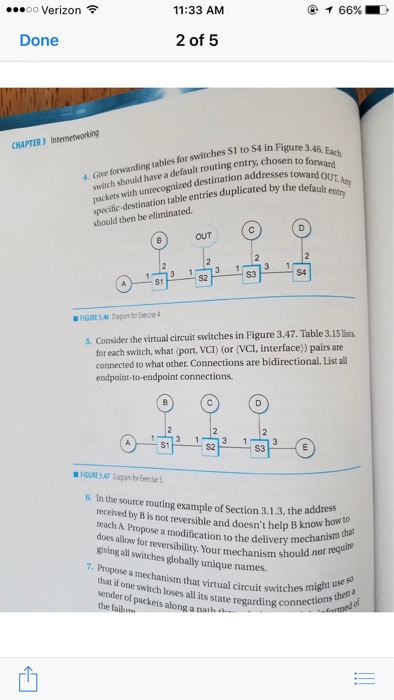 Give forwarding tables for switches S1 to S4 in | Chegg.com