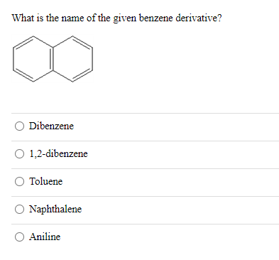 Solved What is the name of the given benzene derivative? | Chegg.com