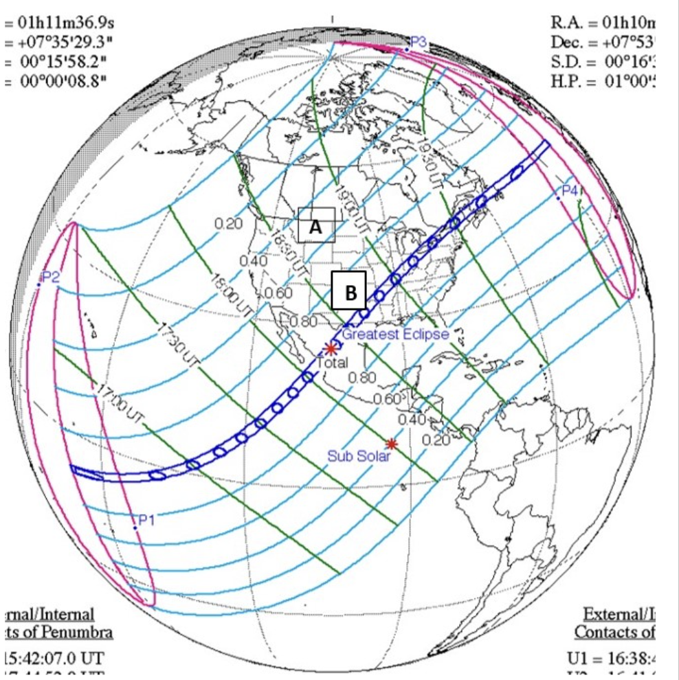 Solved Consider thisSolar Eclipse:1.What type of solar | Chegg.com