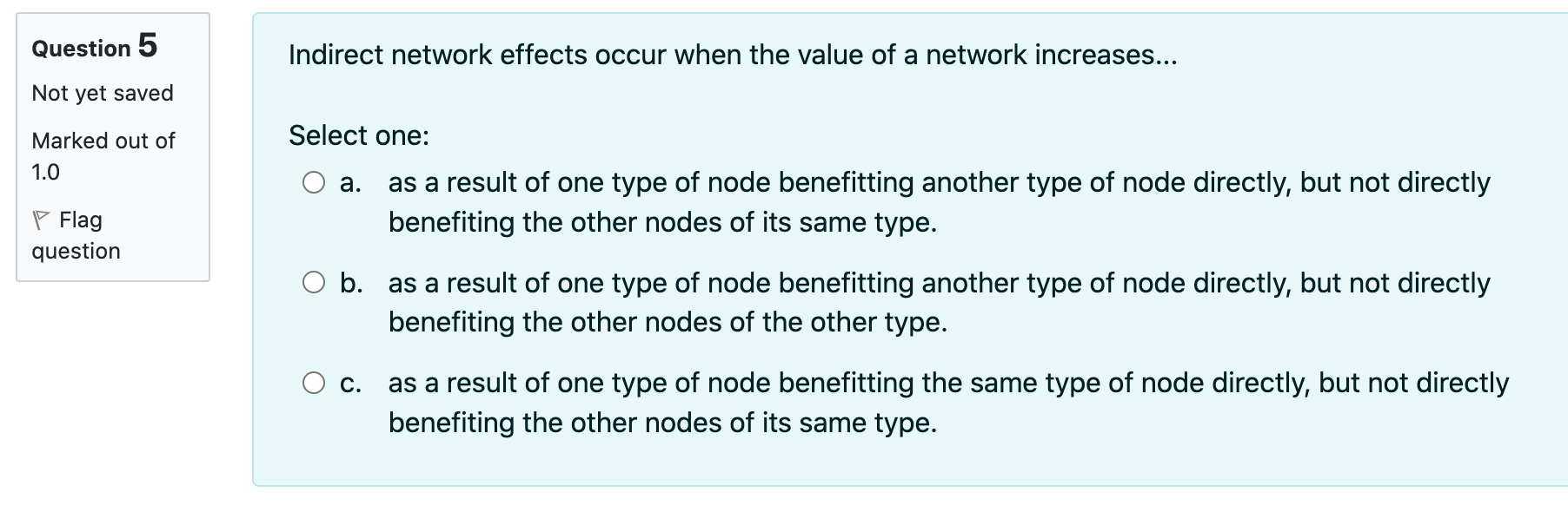 Solved Indirect network effects occur when the value of a | Chegg.com