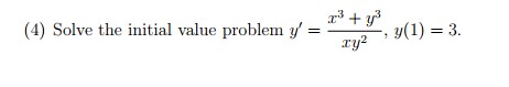 Solved (4) ﻿Solve the initial value problem | Chegg.com