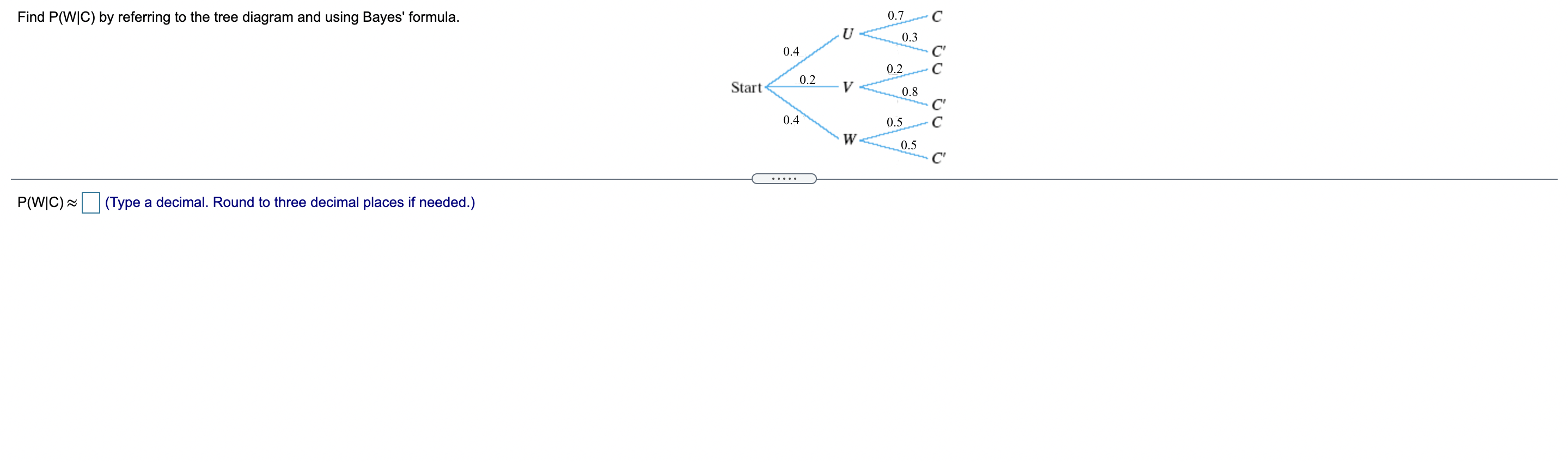 Solved Find P(WIC) by referring to the tree diagram and | Chegg.com