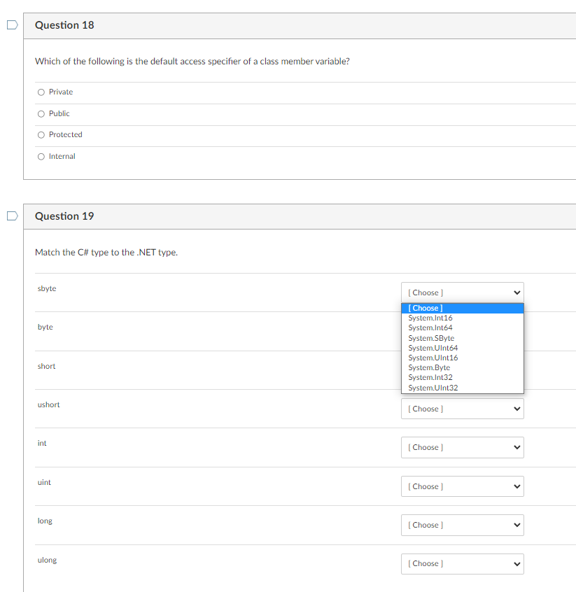 Solved Question 18 Which of the following is the default | Chegg.com