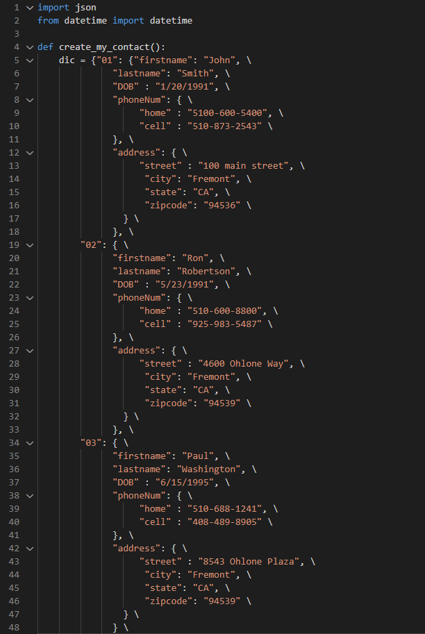 Solved NM N 000 1 v import json 2 from datetime import | Chegg.com