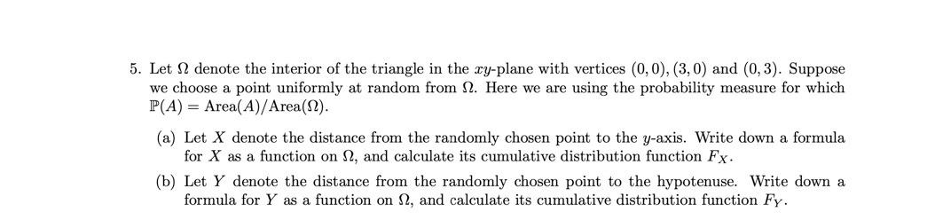 Solved 5. Let Ω denote the interior of the triangle in the | Chegg.com