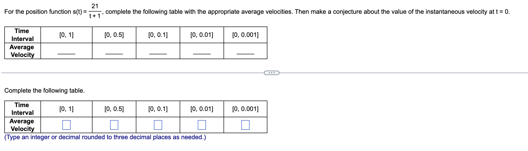 Solved For the position function s(t)=t+121, complete the | Chegg.com
