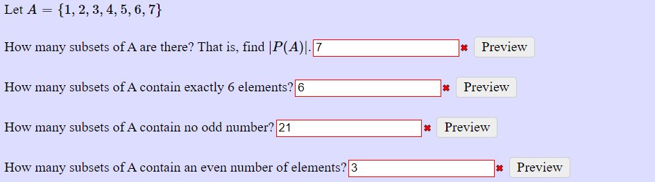 Solved Let A={1,2,3,4,5,6,7} How many subsets of A are | Chegg.com