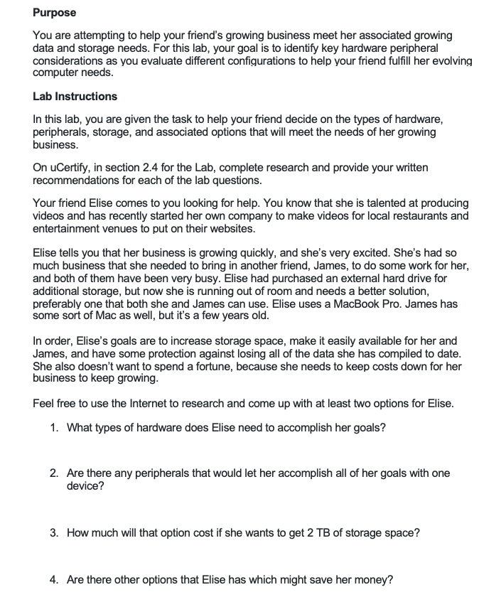 Solved Purpose You are attempting to help your friend's | Chegg.com